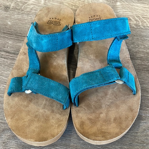 Teva | Shoes | New Mens Teva Universal Slide Suede Deep Teal Us Size 9 ...
